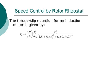 Unit iii ROTOR CONTROLLED AC DRIVES,ME PED, | PPT
