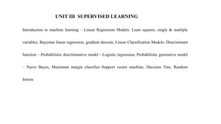UNIT III SUPERVISED LEARNING.pptx