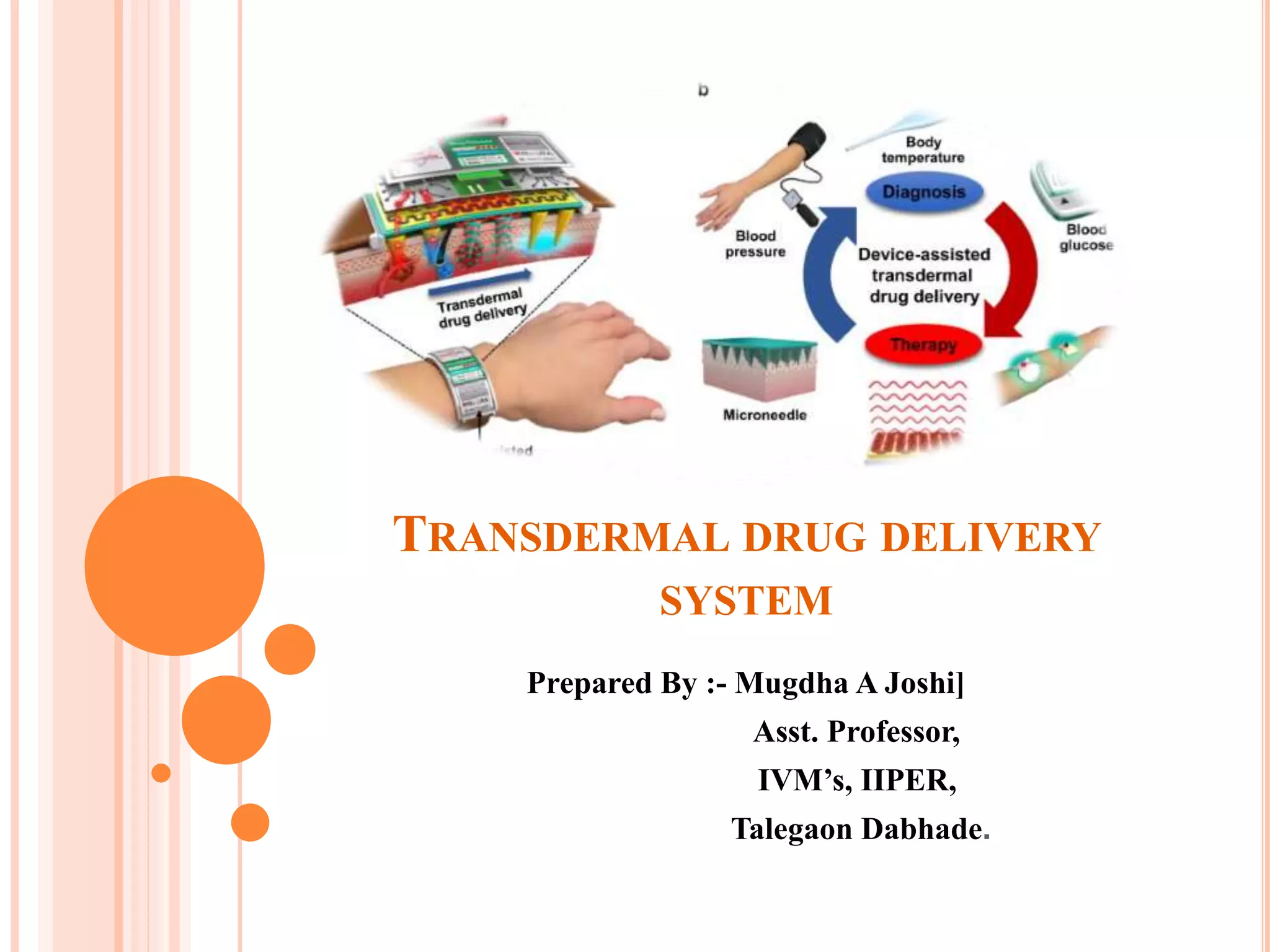 Unit iii transdermal drug delivery system | PPTX