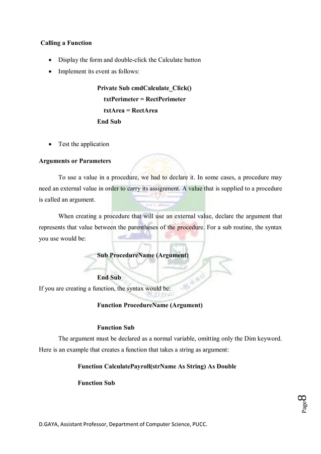 Unit iii vb_study_materials | PDF | Web Development | Internet