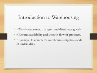 UNIT III Warehouse Operations and structure.pptx