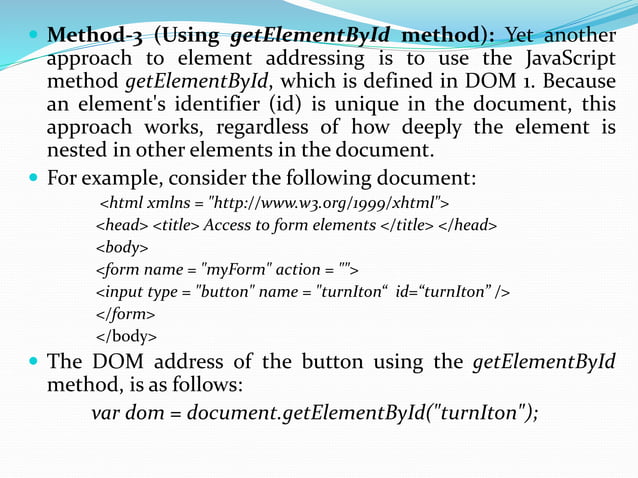 Unit Ii Java Script And Xhtml Documents And Dynamic Documents With Javascript Ppt
