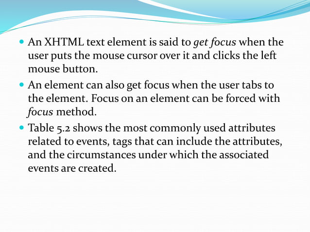 Unit Ii Java Script And Xhtml Documents And Dynamic Documents With Javascript Ppt