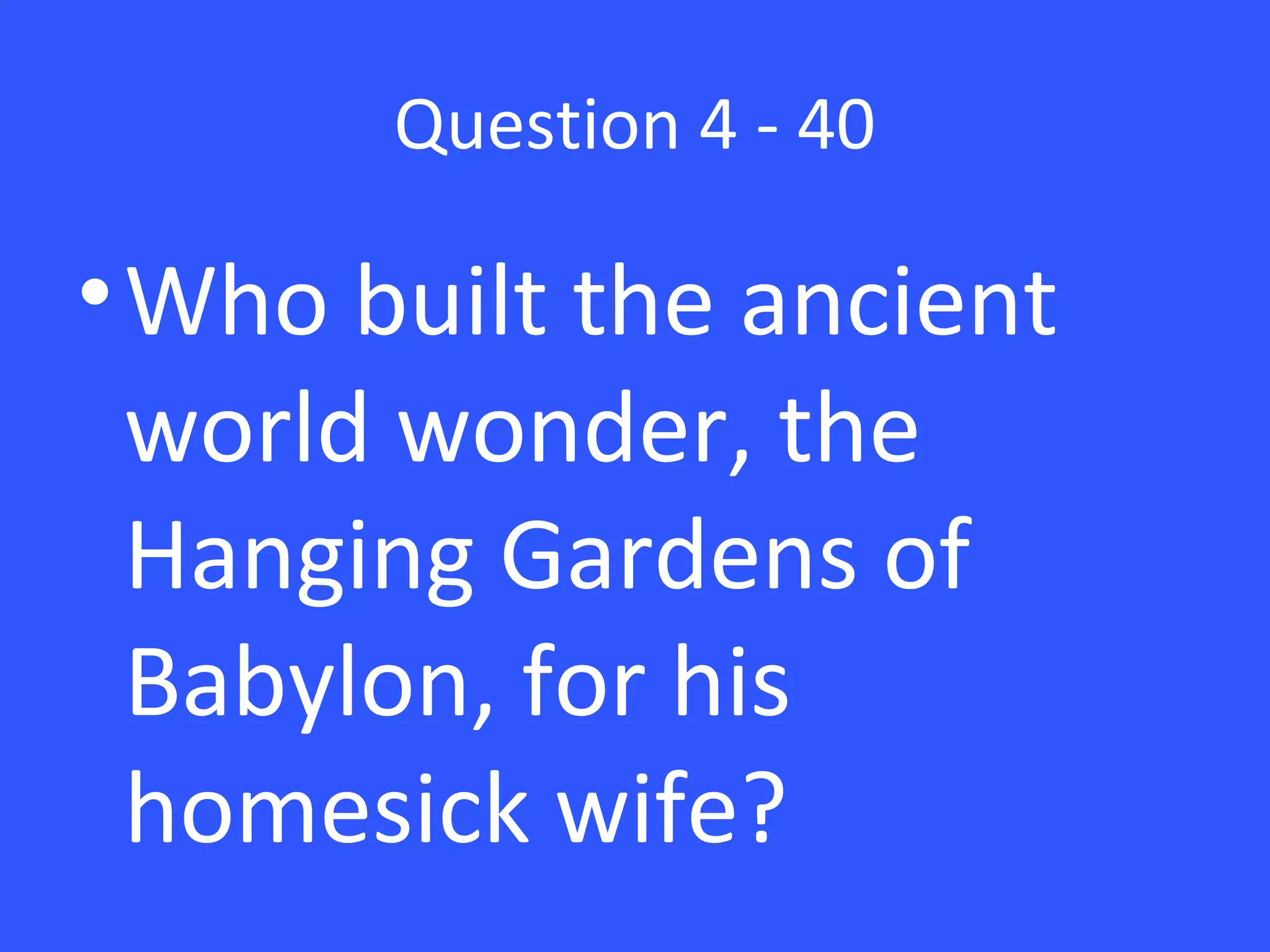 Unit II: Mesopotamia jeopardy game | PPT | Free Download