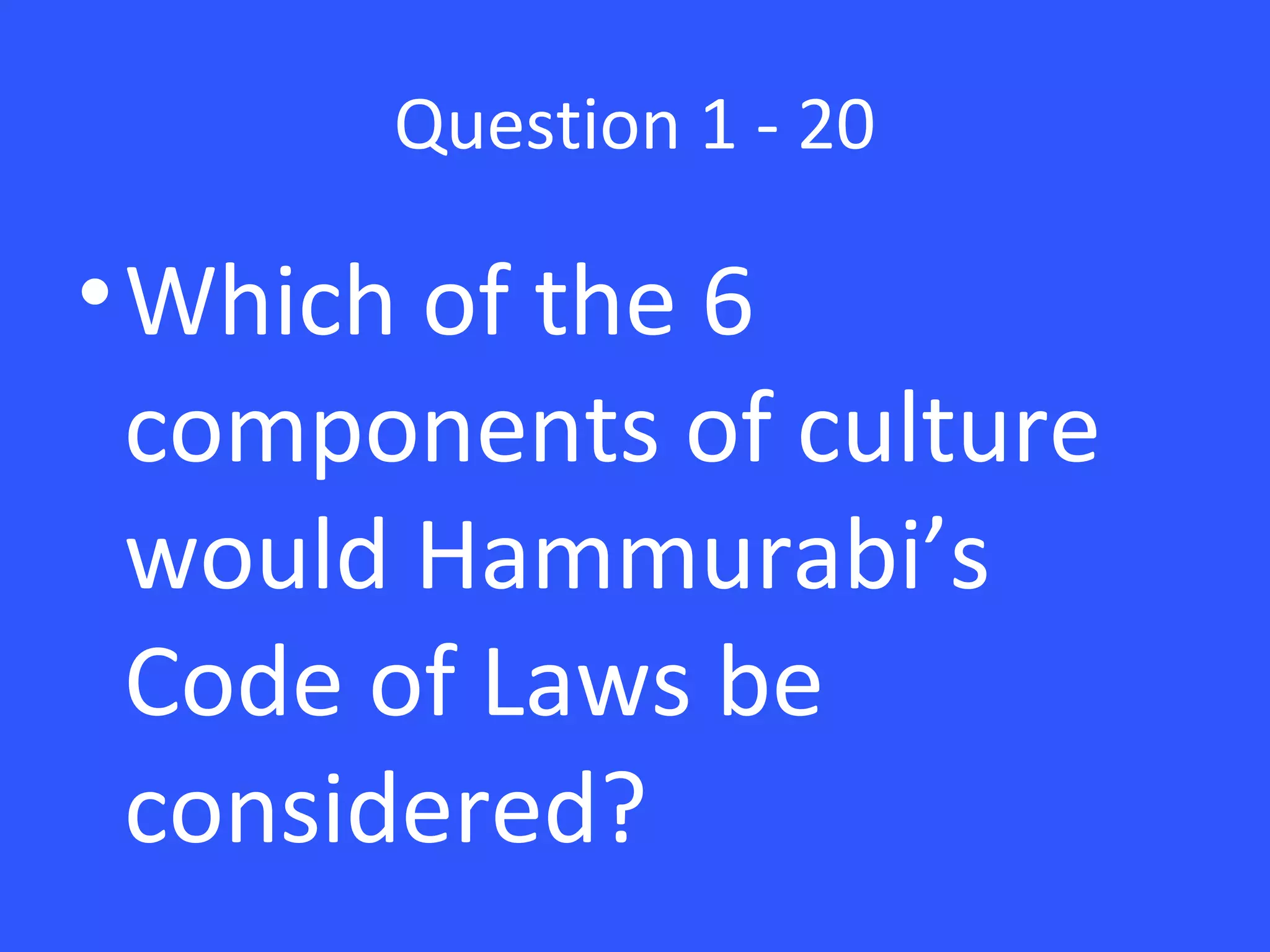 Unit II: Mesopotamia jeopardy game | PPT