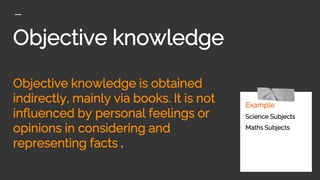 Unit ii Understanding Discipline and Subjects in Socio- cultural ...