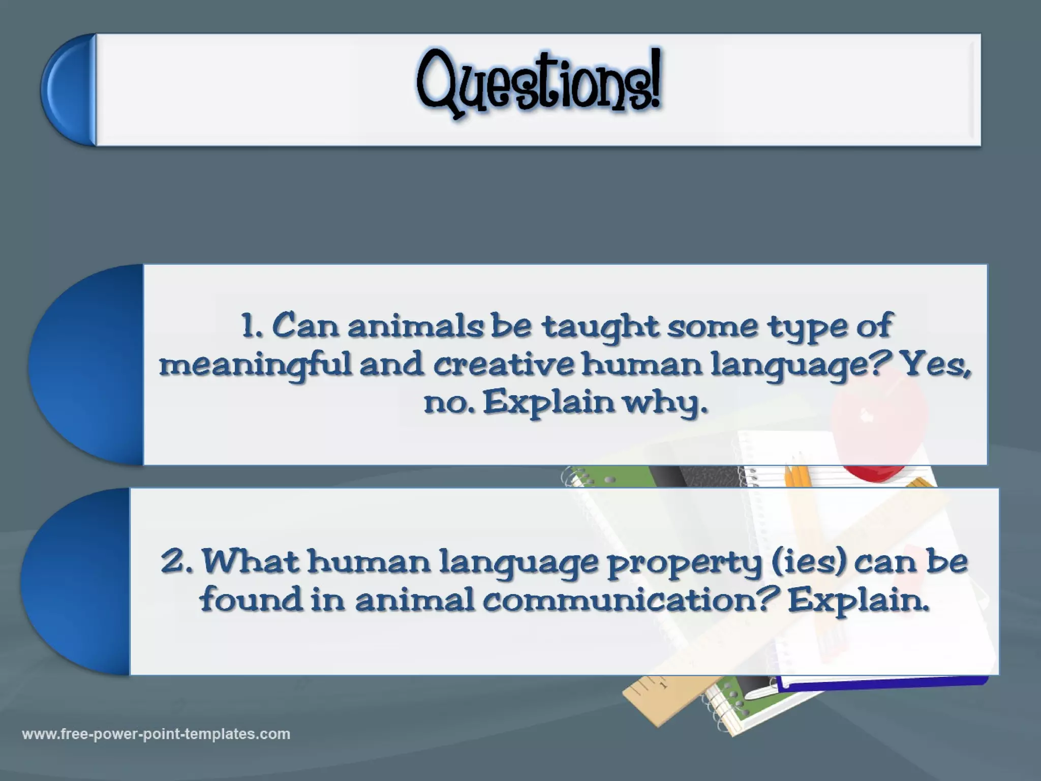 Human Language vs Animal Communication | PPT