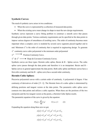 Unit II Learning Material-GEOMETRIC MODELLING | PDF