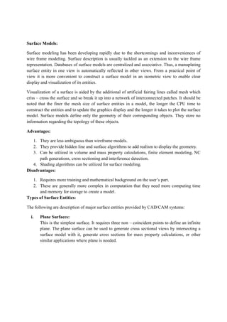 Unit II Learning Material-GEOMETRIC MODELLING | PDF