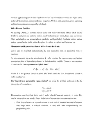 Unit II Learning Material-GEOMETRIC MODELLING | PDF
