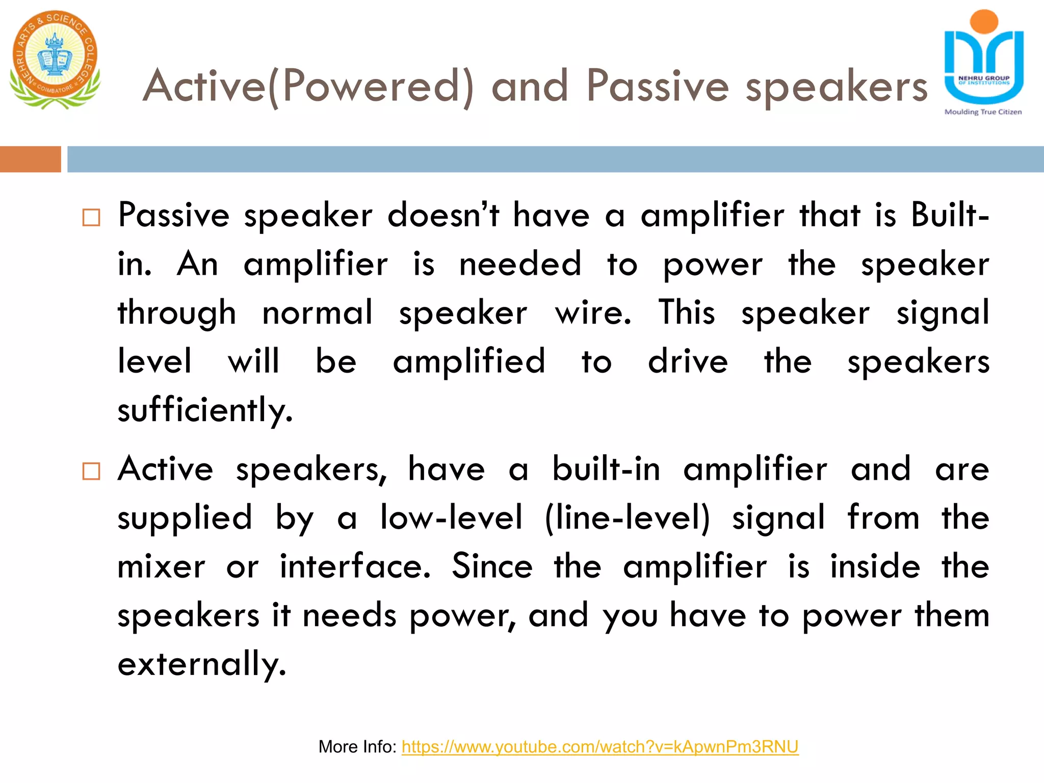 Loudspeaker-Types, designs, Application & Crossover | PDF
