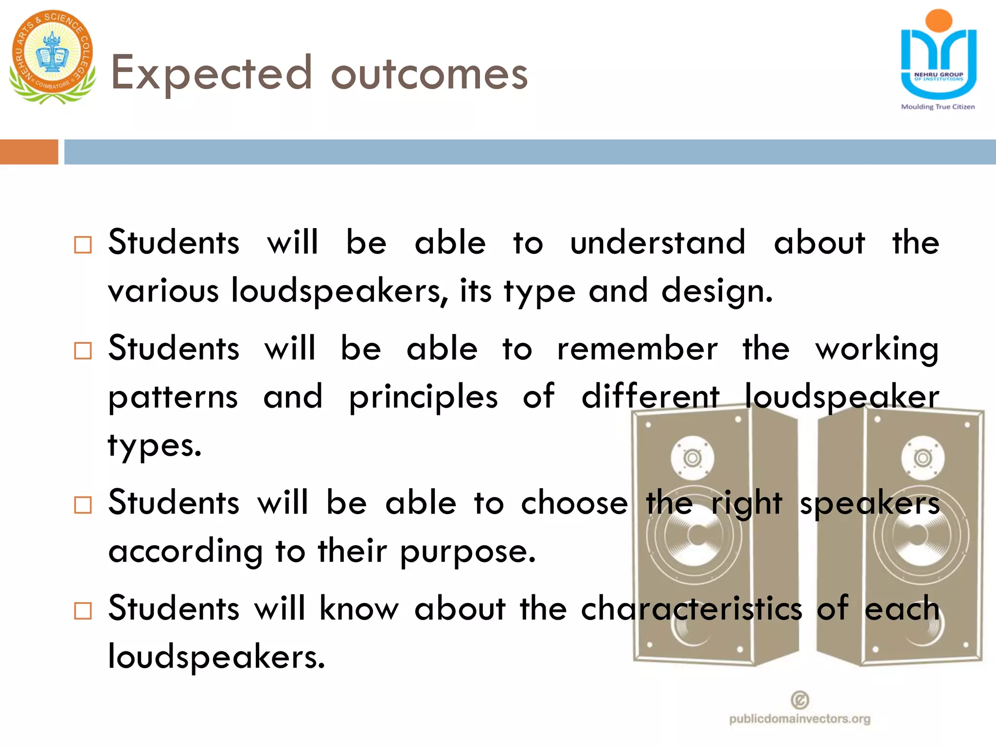 Loudspeaker-Types, designs, Application & Crossover | PDF