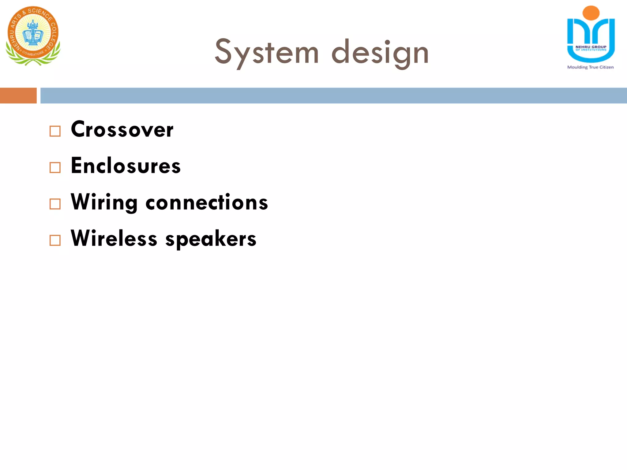 Loudspeaker-Types, designs, Application & Crossover | PDF