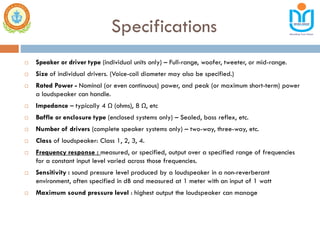 Loudspeaker-Types, designs, Application & Crossover | PDF