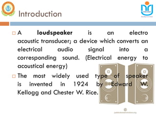 Loudspeaker-Types, designs, Application & Crossover | PDF
