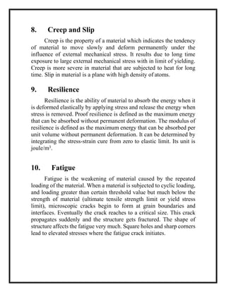 Unit ii material properties. | PPTX