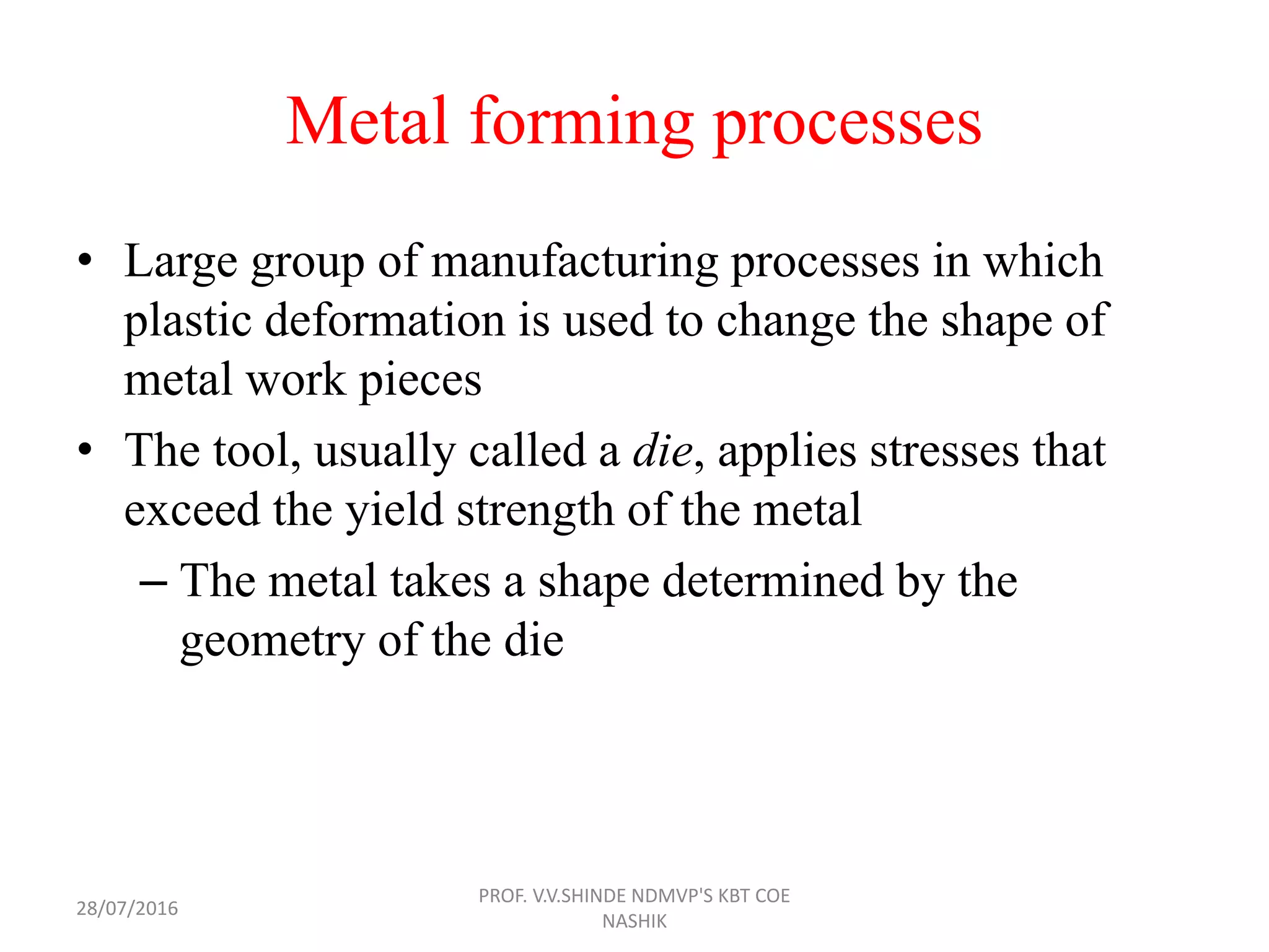 Metal Forming Processes | PDF