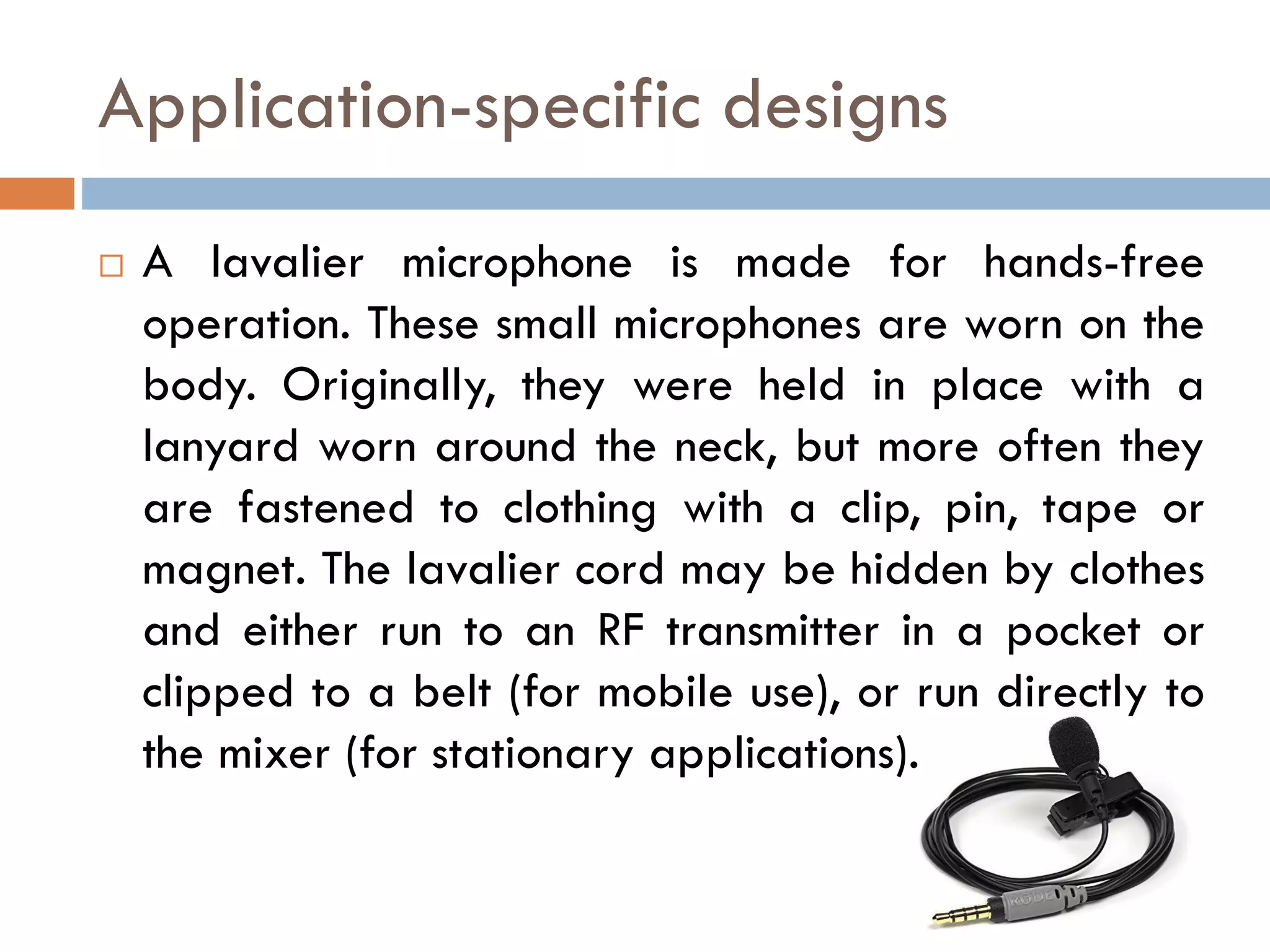Microphones-Type, Characteristics, design, Applications, techniques ...