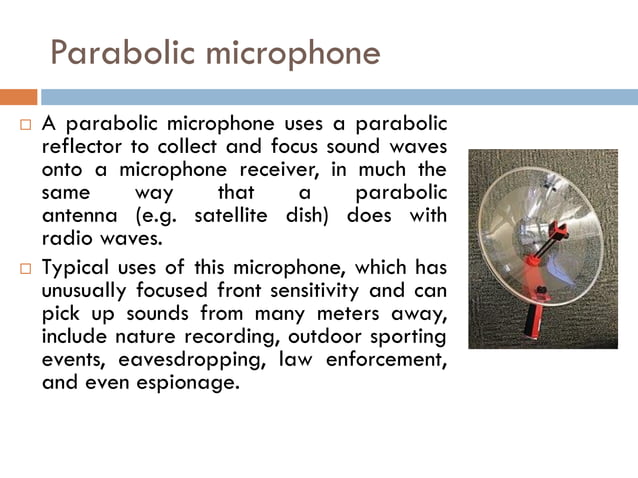Microphones-Type, Characteristics, design, Applications, techniques ...