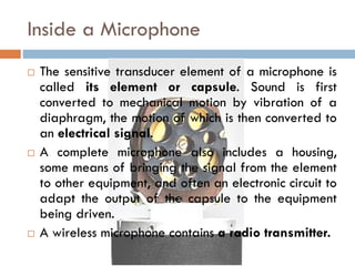 Microphones-Type, Characteristics, design, Applications, techniques ...