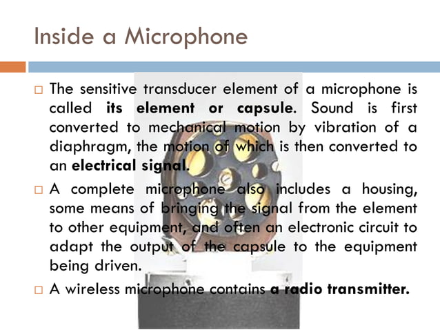 Microphones-Type, Characteristics, design, Applications, techniques ...