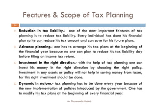 Unit II Tax Planning and Company Promotion | PDF