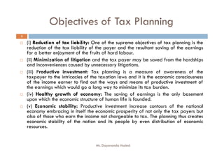 Unit II Tax Planning and Company Promotion | PDF
