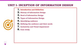 UNIT I INCEPTION OF INFORMATION DESIGN 20CDE09-ID | PPTX