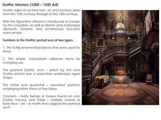 Unit – i interior spaces and furniture across history | PDF