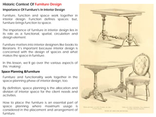 Unit – i interior spaces and furniture across history | PDF
