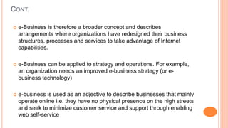 E-business and E-commerce | PPTX