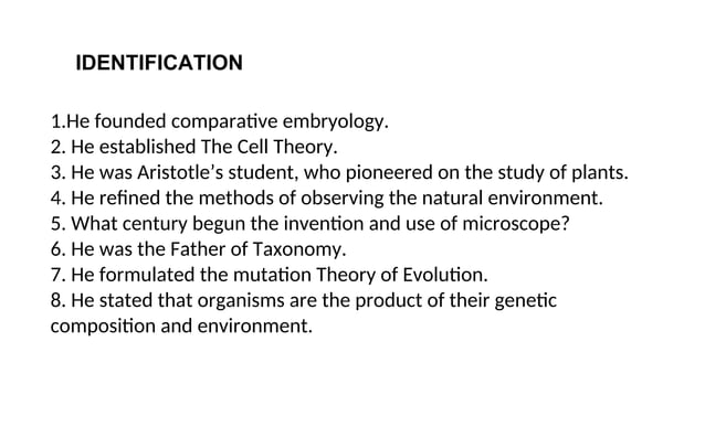 UNIT I INTRODUCTION OF LIFE SCIENCE .... | PPT
