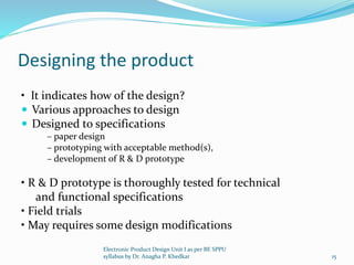 Unit i introduction to electronics product design | PPT