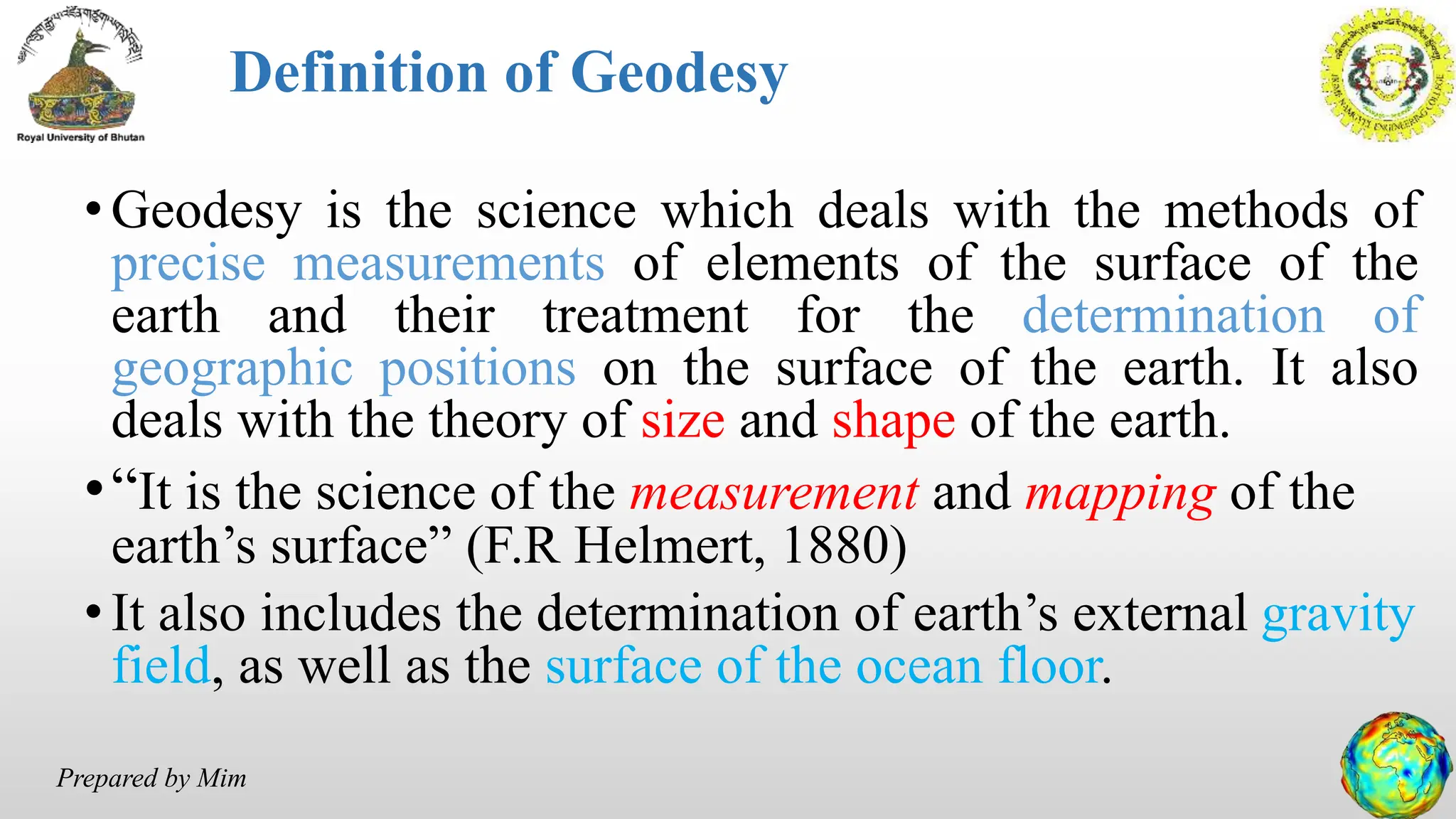 Introduction to Geodesy-Types, Shape of earth | PPTX