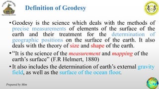 Introduction to Geodesy-Types, Shape of earth | PPTX