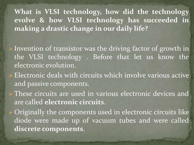 Unit I - Introduction to VLSI | PPT