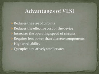 Unit I - Introduction to VLSI | PPTX