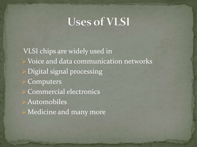 Unit I - Introduction to VLSI | PPT