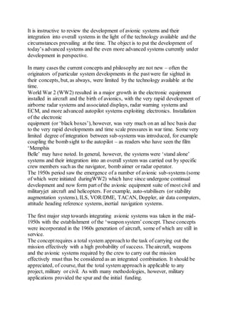 Unit i introduction to avionics | DOCX