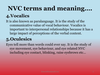 Unit-II PDBS/Non-Verbal Communication | PPT
