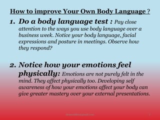 Unit-II PDBS/Non-Verbal Communication | PPT