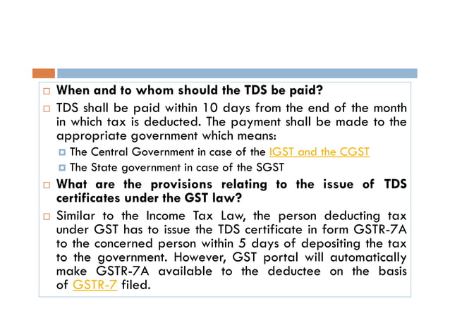 TDS and TCS Under GST | PDF