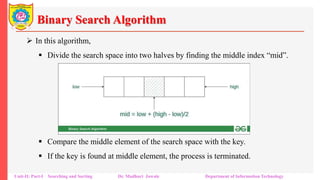 Searching and Sorting Unit II Part I.pptx | Search | Internet