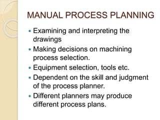 Unit ii Process Planning | PPTX