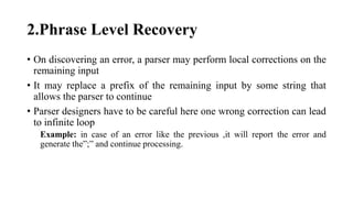 module 2 introduction to syntax analysis | PPT