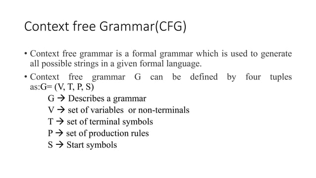 Module 2 Introduction To Syntax Analysis Ppt Free Download