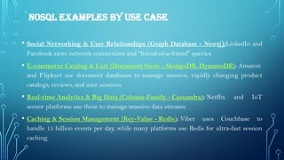 Nosql and types of nosql and hdfs , yarn | PPTX