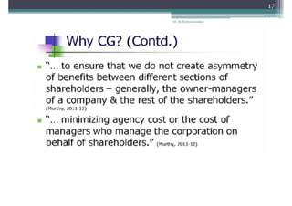Unit II PPT- Corporate Governance. notes | PDF