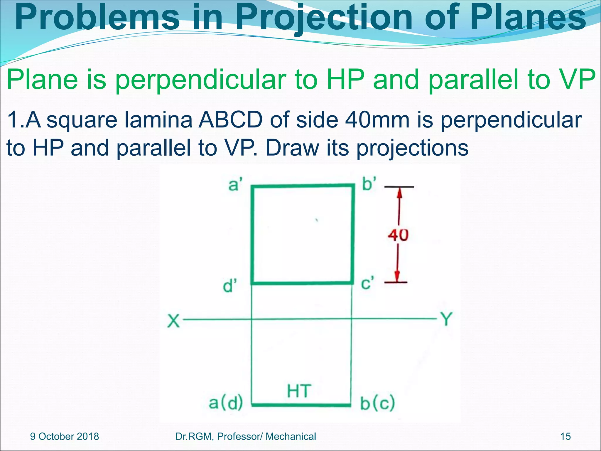 Unit ii projection of planes | PDF