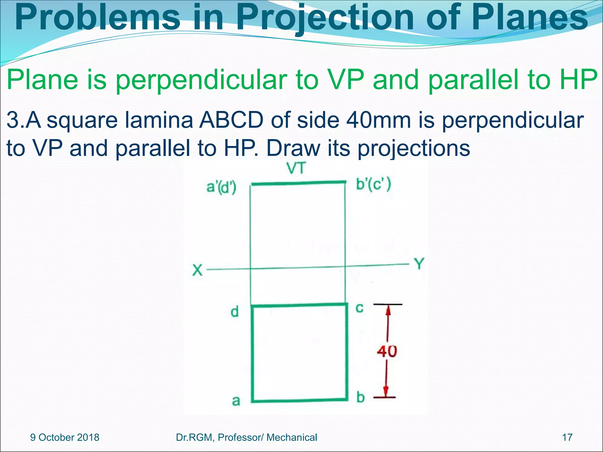 Unit ii projection of planes | PDF